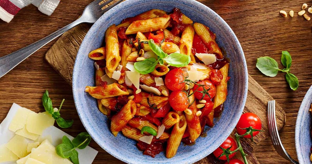 Penne arrabbiata -kasvispasta | Kikkoman