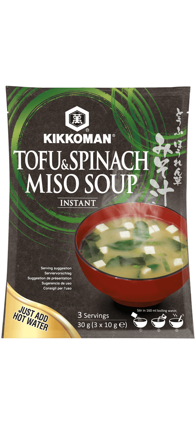 Misokeitto tofulla ja pinaatilla | Kikkoman