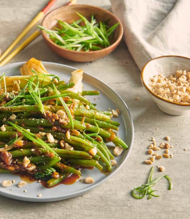 Paistetut vihreät pavut | Resepti | Kikkoman